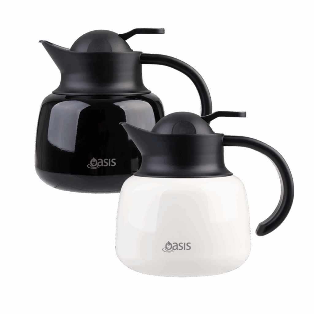 OASIS STAINLESS STEEL DOUBLE WALL INSULATED TEAPOT W/ STRAINER 750M ...