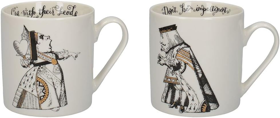 Alice in Wonderland Set of 2 Mugs His & Hers - Mad Hatter Tea Shop